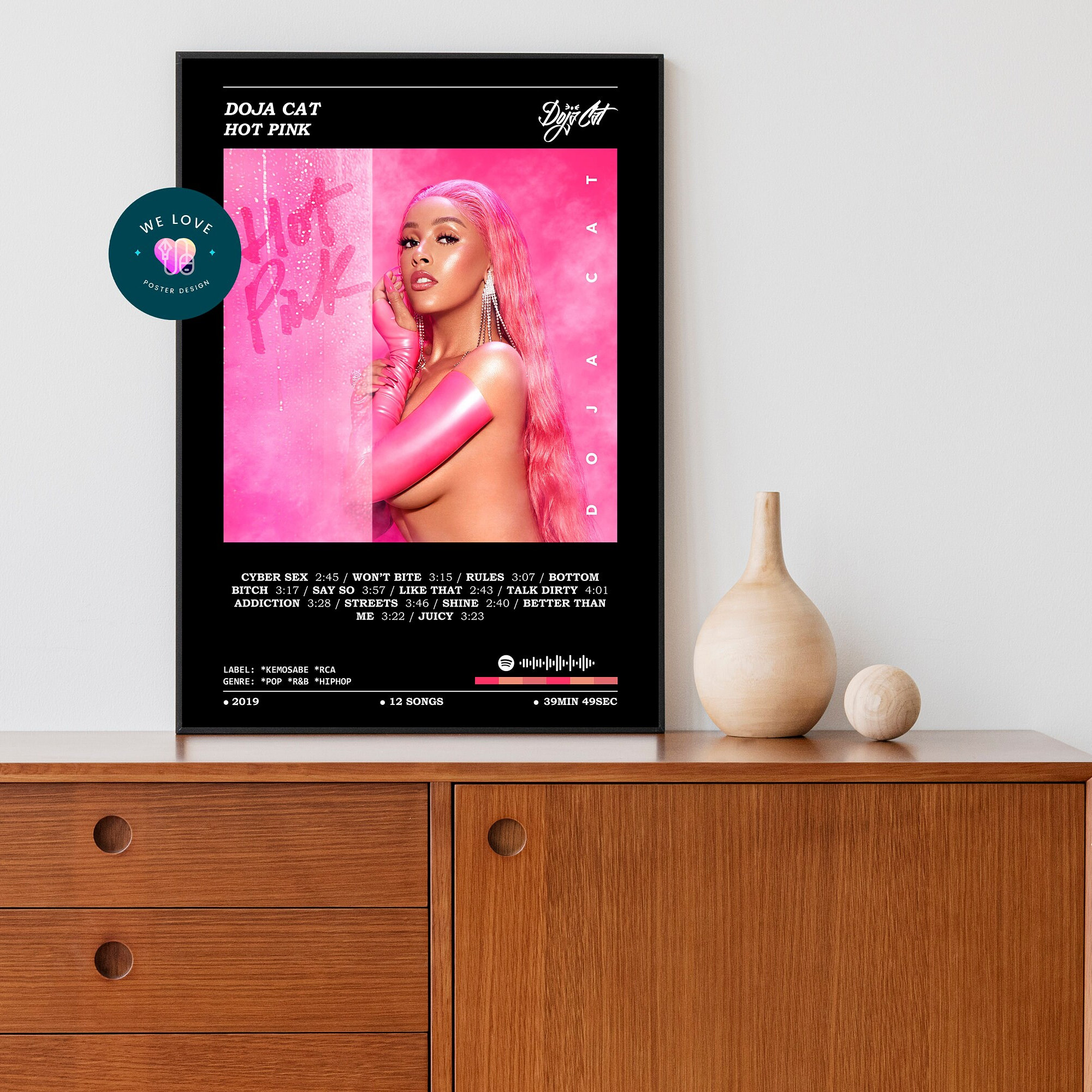 Doja Cat Hot Pink Album Poster Doja Cat Poster Album Cover Poster Sold By Sean Smith Sku
