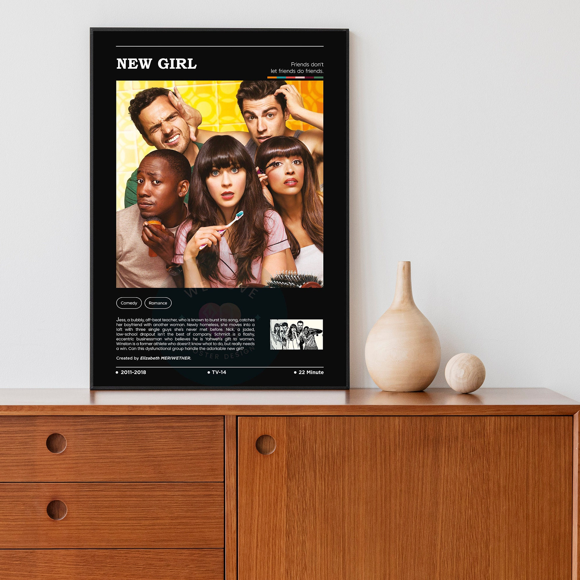 New Girl Tv Show Poster / New Girl Poster sold by Begoña | SKU 40734341 ...