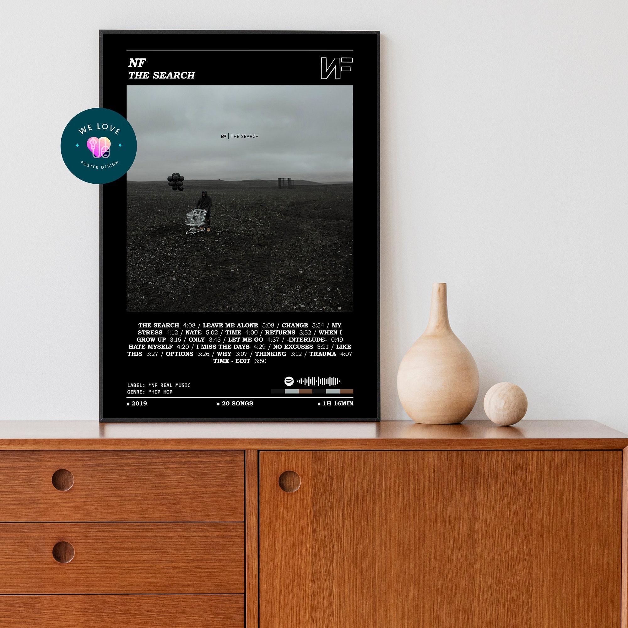 NF - The Search Album Poster / NF Poster / Album Cover Poster Designed ...