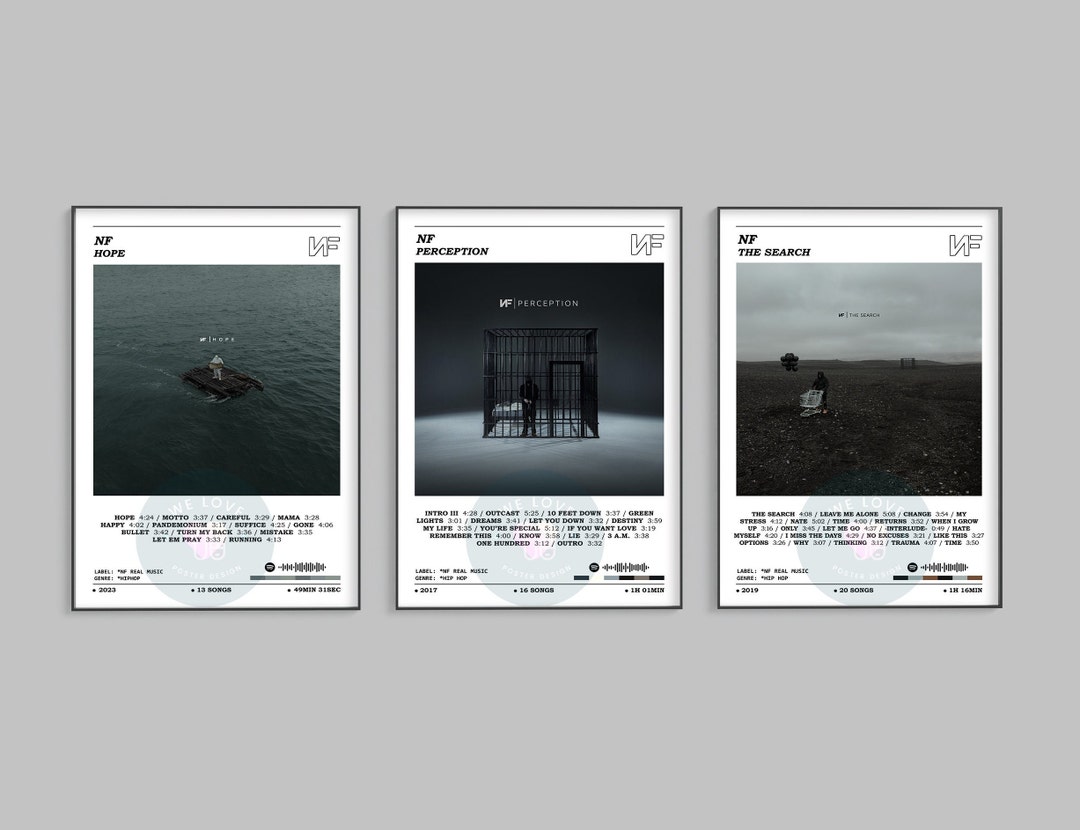 Set of 3 NF Poster / NF Poster / Album Cover Poster / Music Print ...