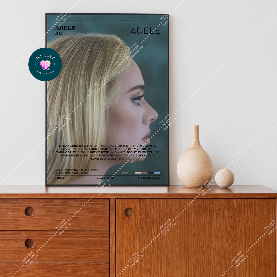 Adele 30 Album Poster / Adele Poster / Album Cover Poster / Music Print ...