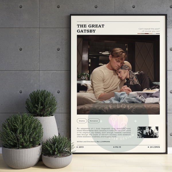 The Great Gatsby Movie Poster - Etsy