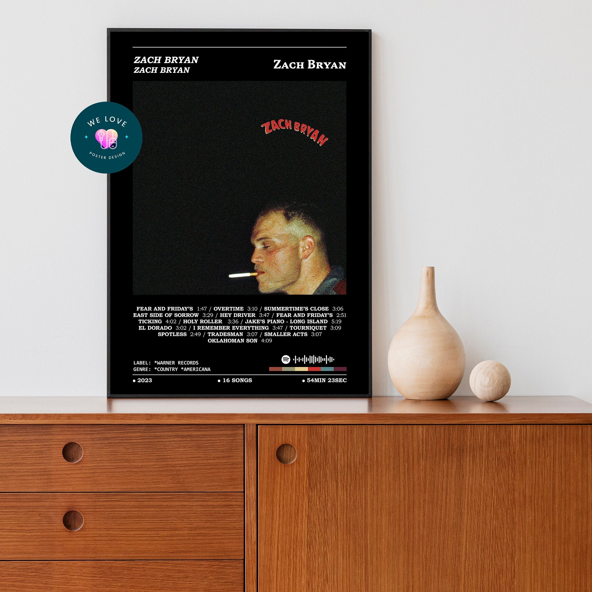 Zach Bryan - Zach Bryan Album Poster sold by Stepha-Inherent | SKU ...