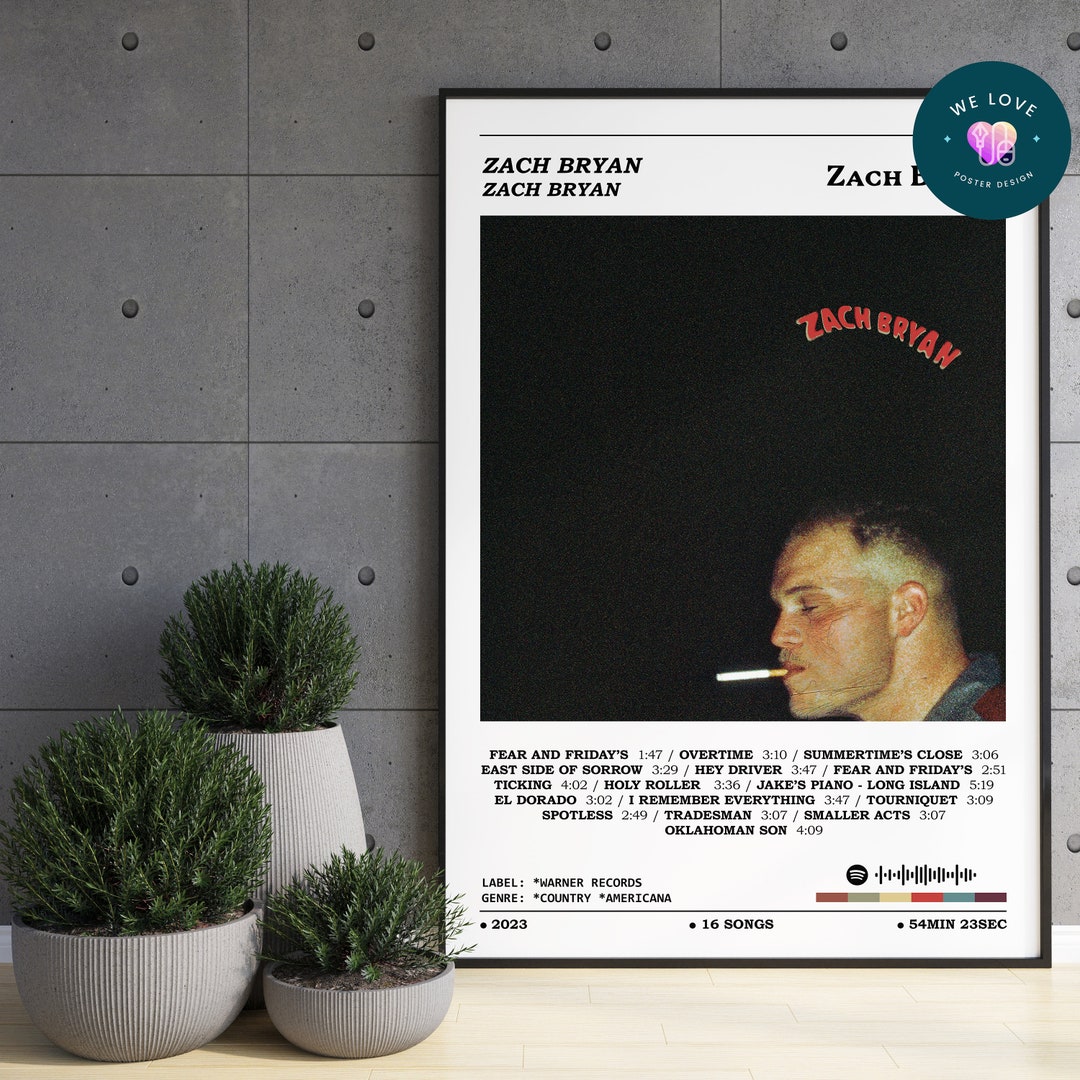 Zach Bryan Zach Bryan Album Poster / Zach Bryan Poster / - Etsy Canada