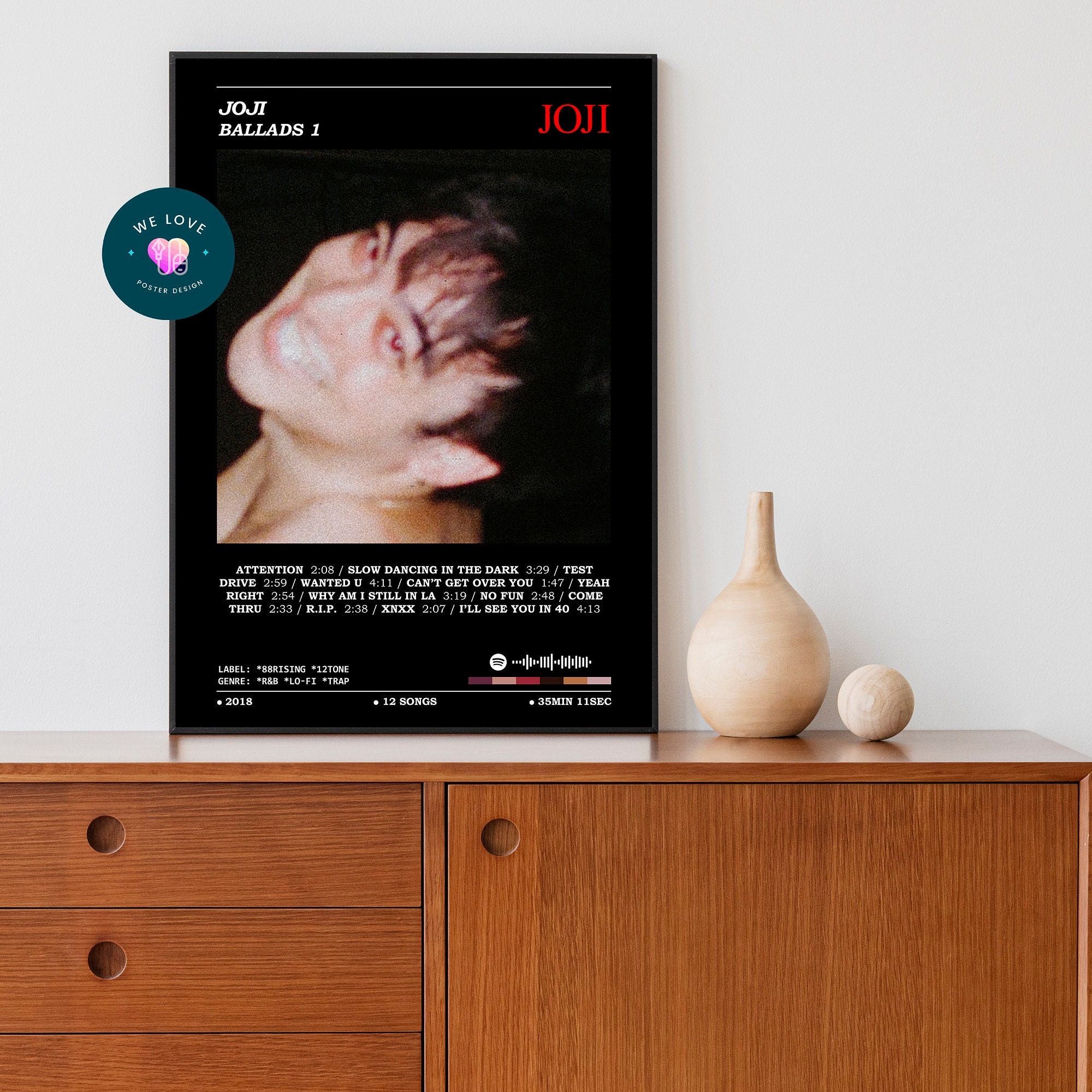 Joji - Ballads 1 Album Poster / Joji Poster / Album Cover Poster