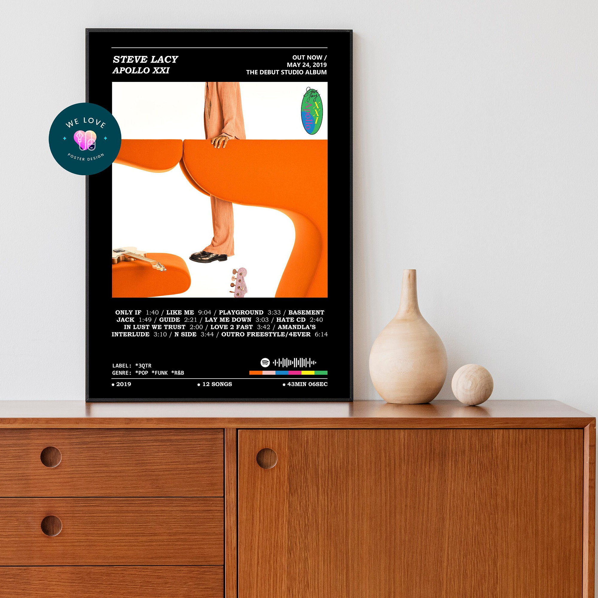 Steve Lacy - Apollo XXI Album Poster / Steve Lacy Poster sold by ...