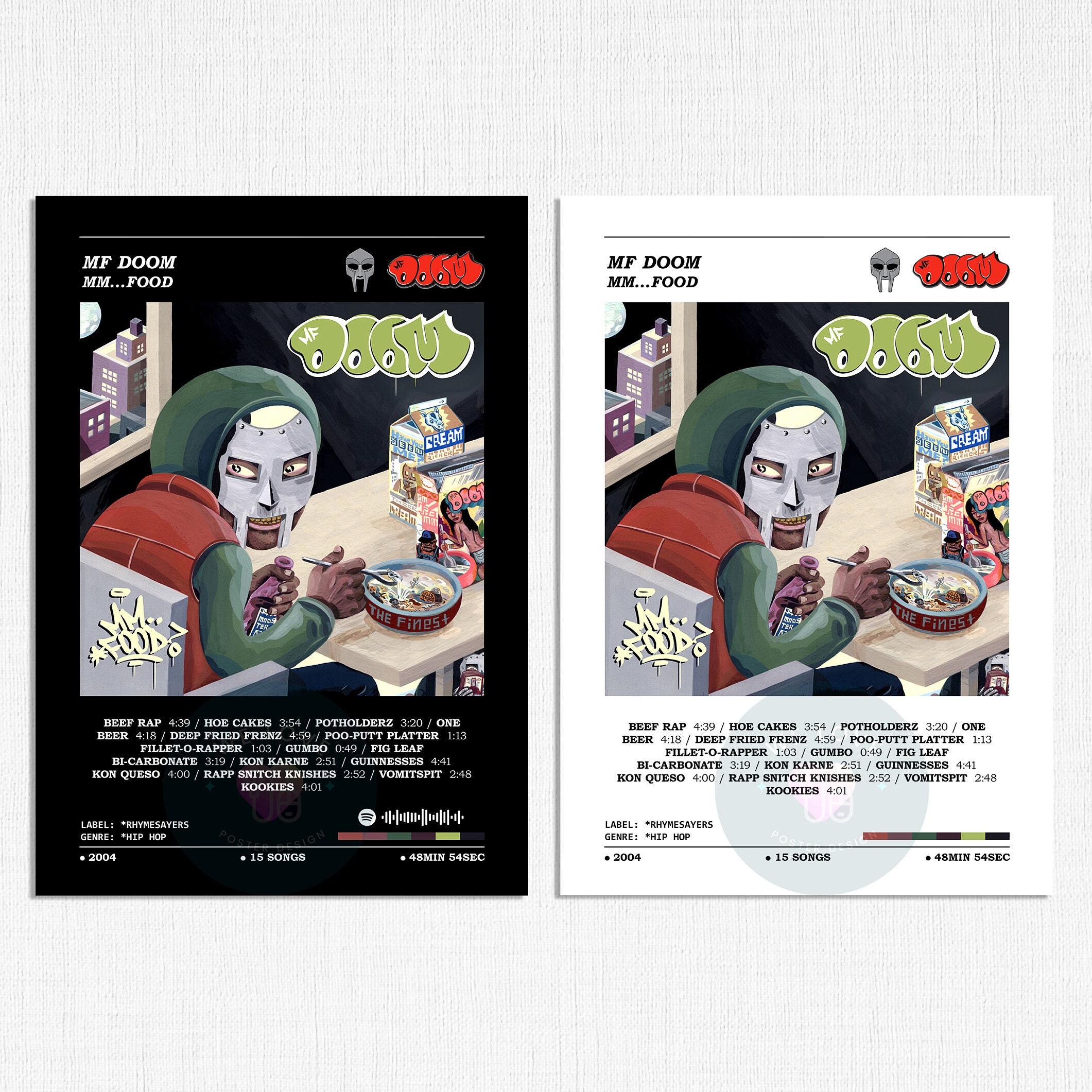 Set of 3 MF Doom Poster / MF Doom Poster / Music Print / Album - Etsy