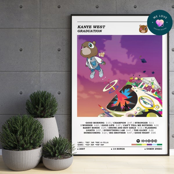Graduation Kanye West Poster - Etsy