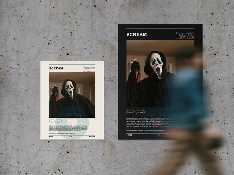 Scream Movie Poster / Scream Poster / Modern Art Print / Print - Etsy