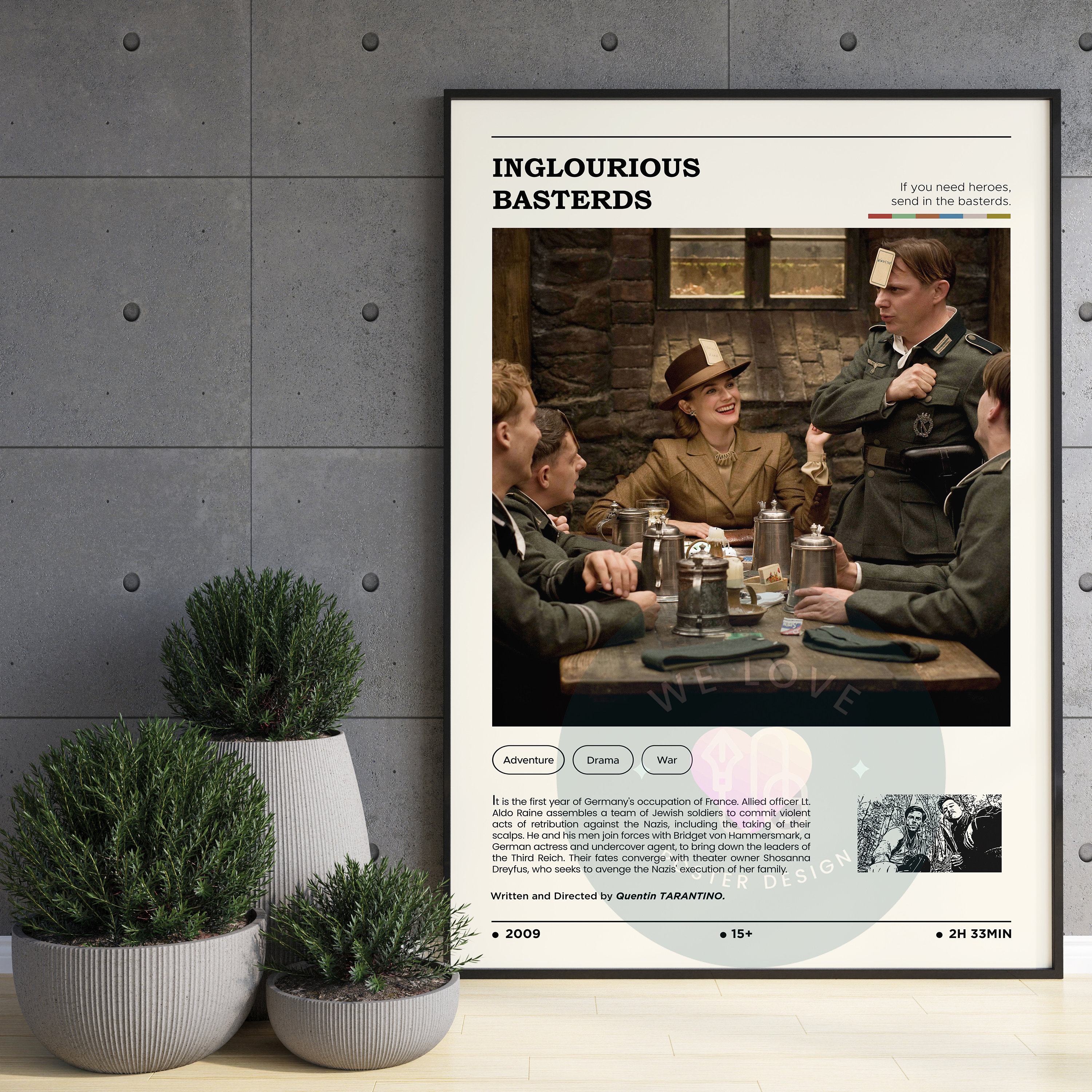 Inglourious Basterds Movie Poster / Inglourious Basterds Poster ...