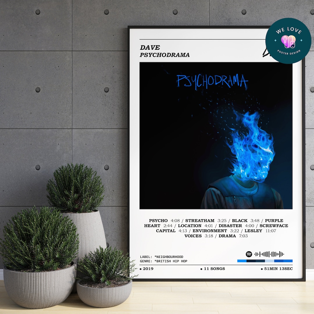 Dave Psychodrama Album Poster / Dave Poster / Album Cover - Etsy Australia