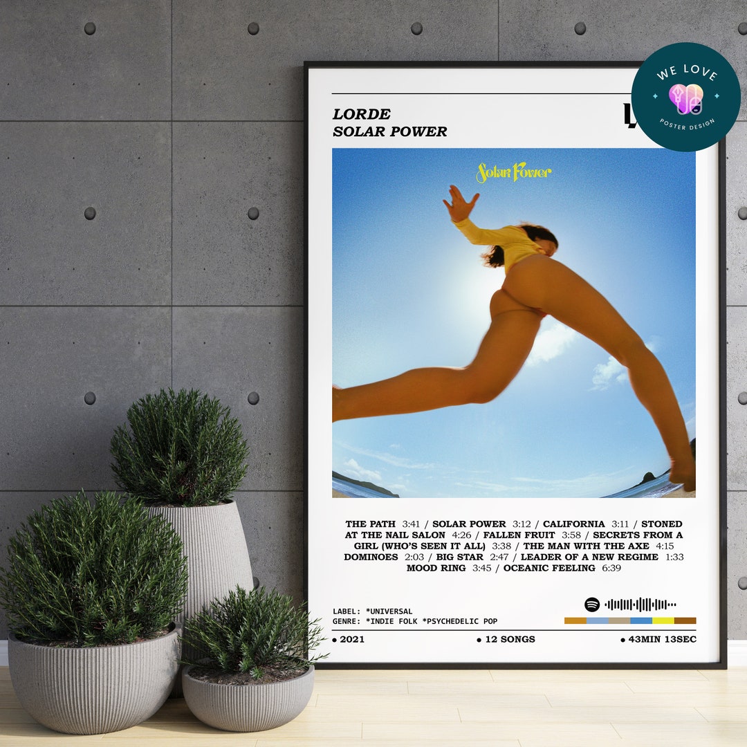 Lorde Solar Power Album Poster / Lorde Poster / Album Cover - Etsy