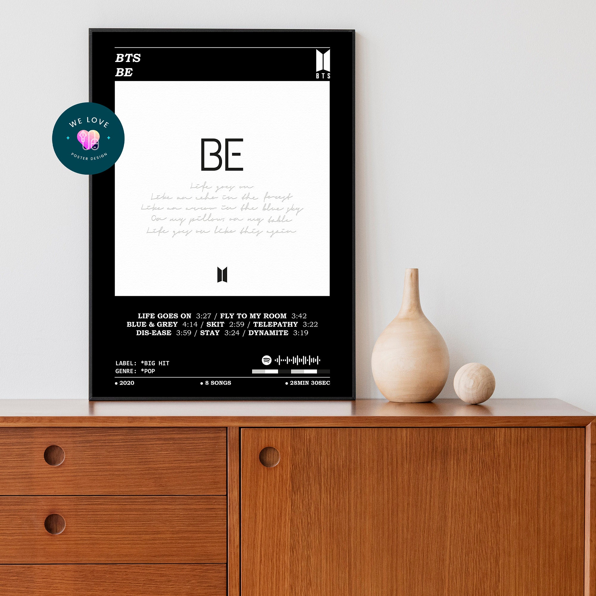 BTS - Be Album Poster / BTS Poster / Album Cover Poster sold by Isabel ...