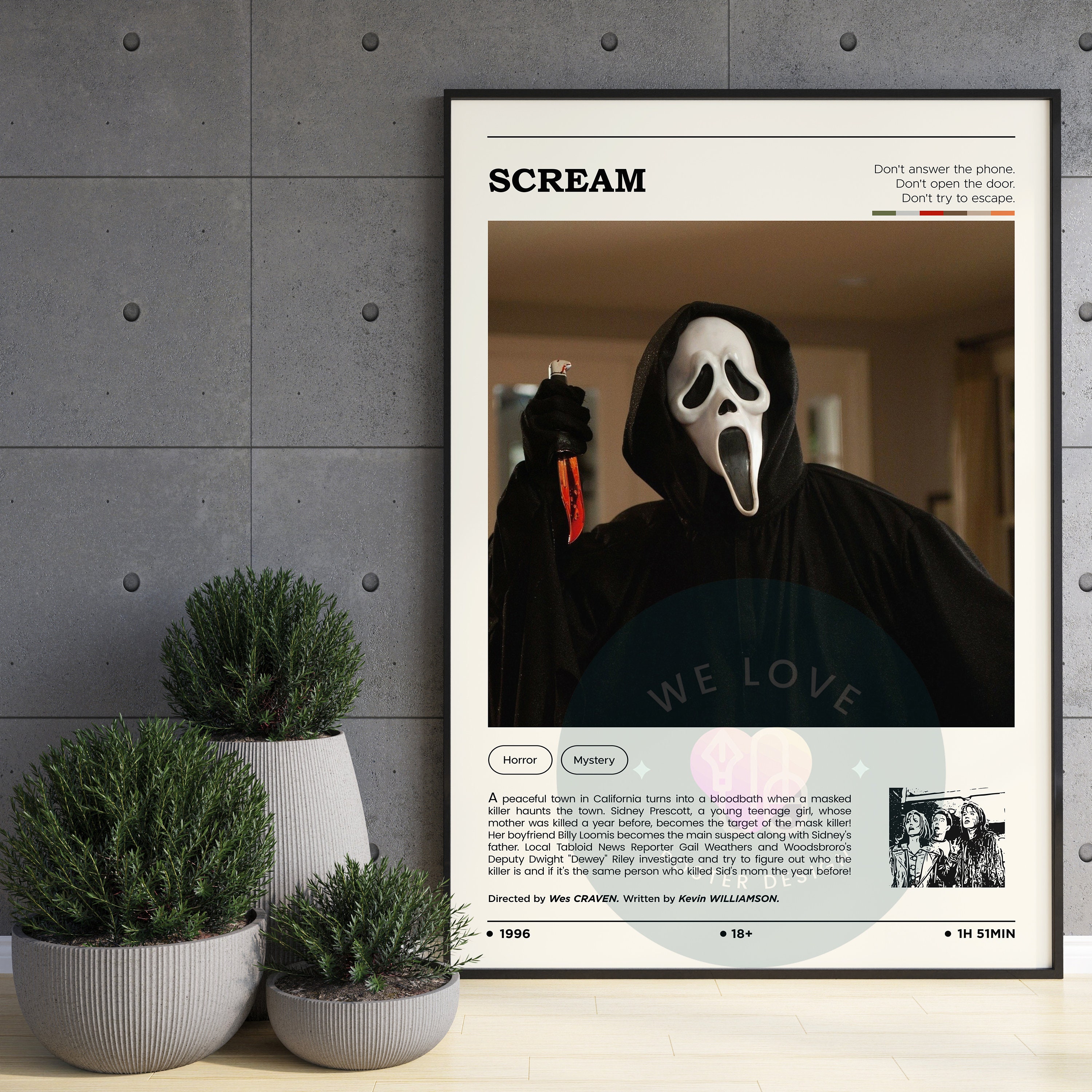 Scream Movie Poster / Scream Poster / Modern Art Print / Print - Etsy