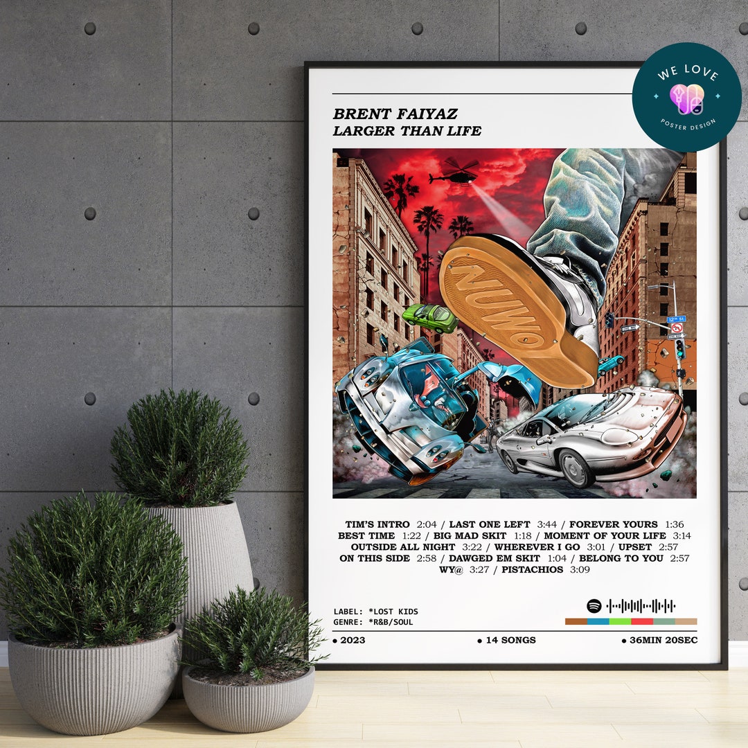 Brent Faiyaz Larger Than Life Album Poster / Brent Faiyaz - Etsy Brent Faiyaz Larger Than Life Album Poster / Brent Faiyaz - Etsy