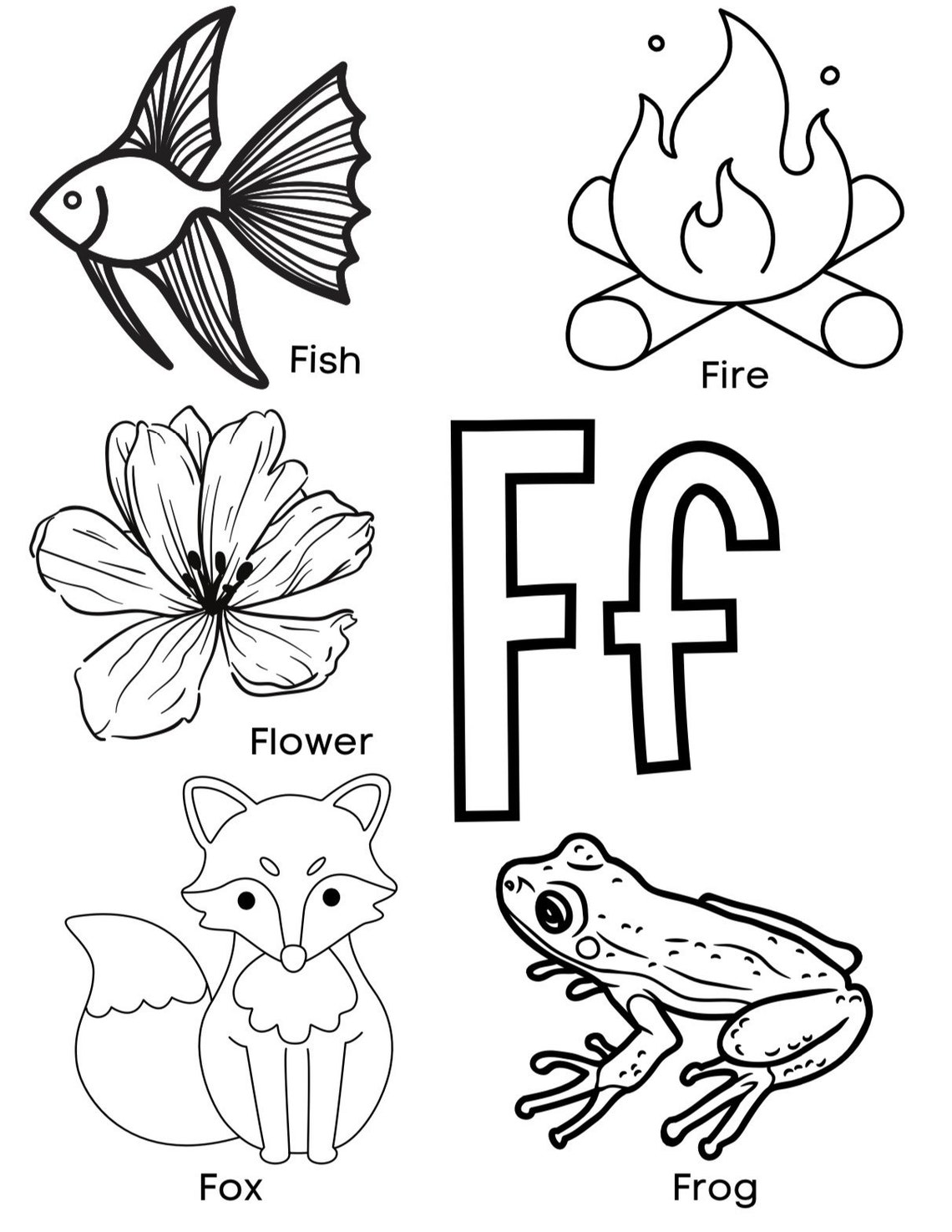 Alphabet Coloring Pages| Kids Coloring Pages| 26 Downloadable Coloring ...
