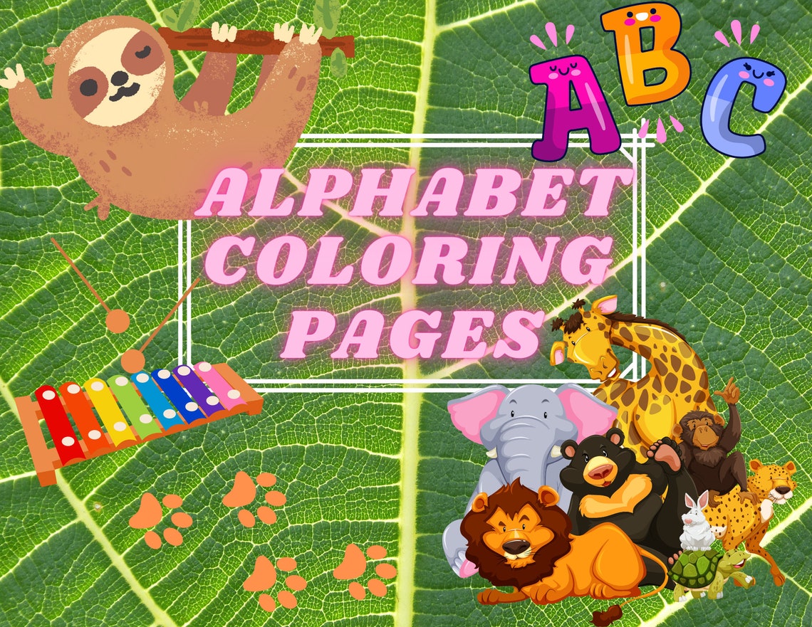 Alphabet Coloring Pages Kids Coloring Pages 26 Downloadable - Etsy