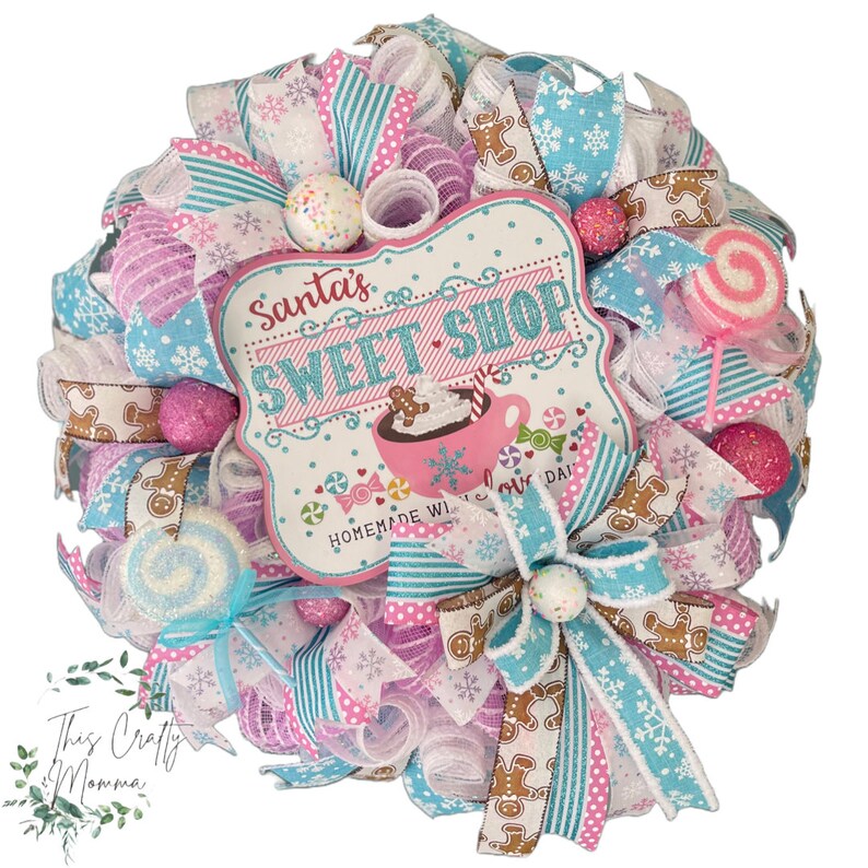 Santas Sweet Shop Gingerbread Wreath Gingerbread Christmas - Etsy