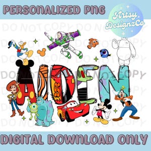 Disney Boy Custom PNG File, Custom Mickey Name Digital Download, Custom ...