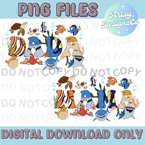 Nemo Mama Dada PNG Files, Nemo Mom Dad Matching Digital Download File ...