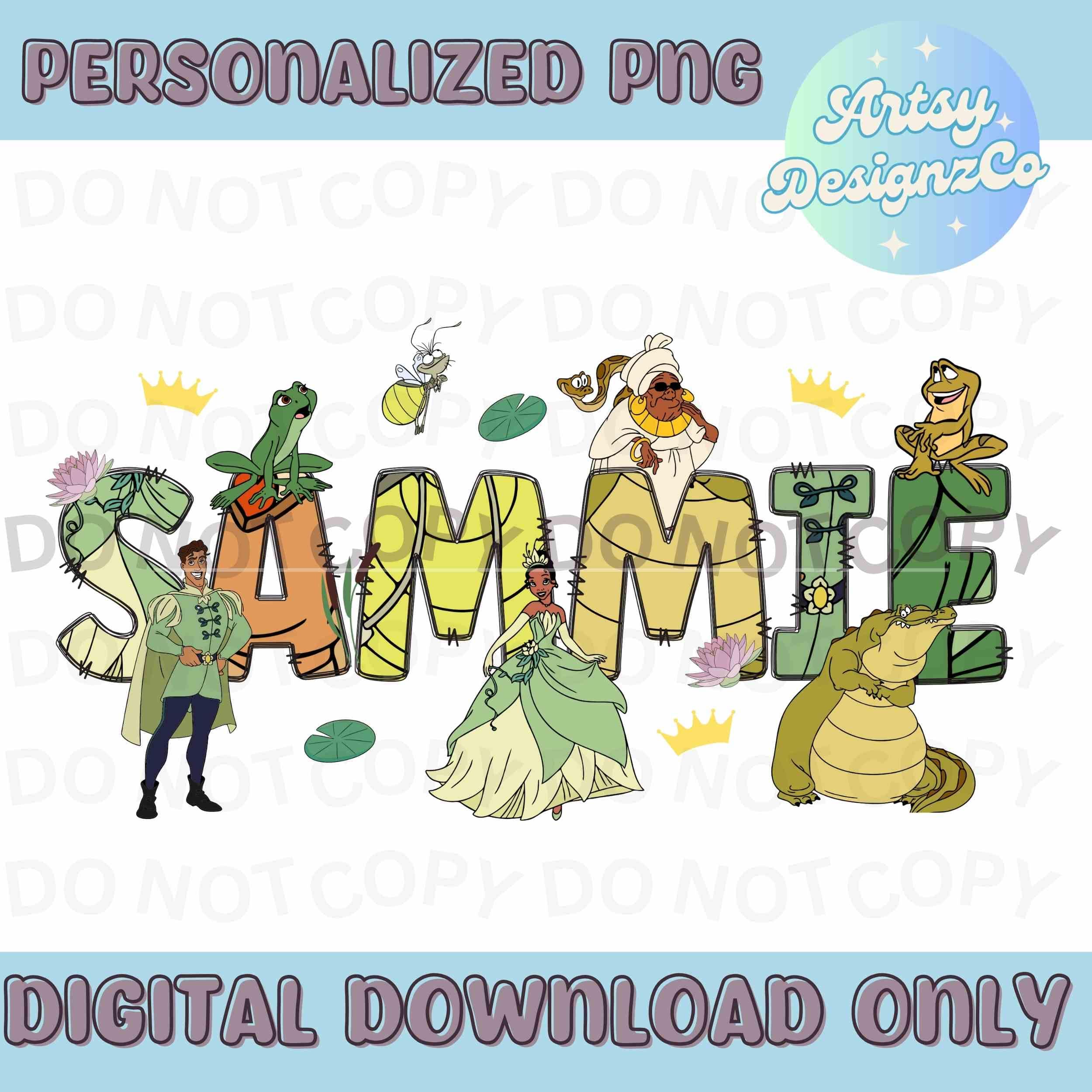 Tiana Custom Name PNG File, Custom Name Tiana Digital Download, Custom ...