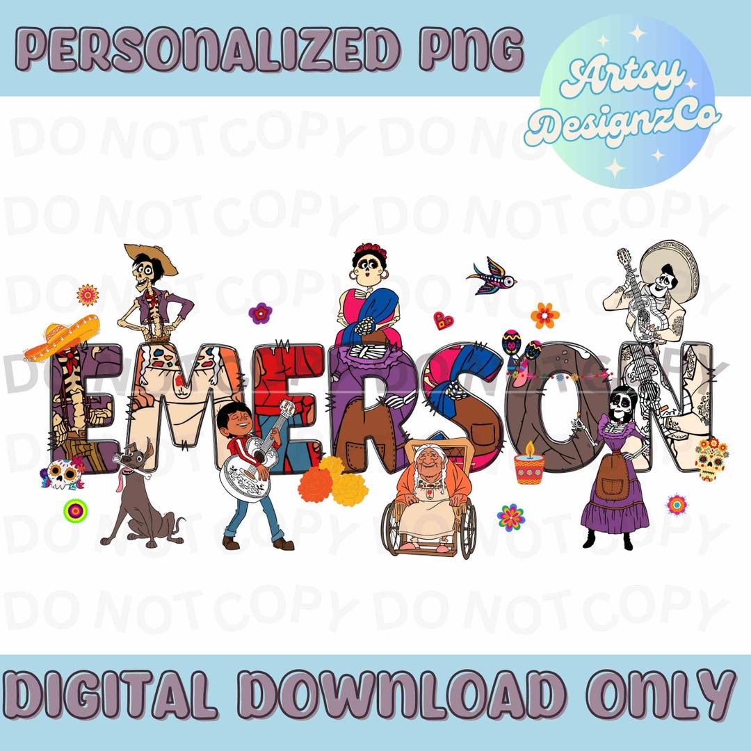 Coco Custom Name PNG File, Custom Name Coco Digital Download, Custom ...