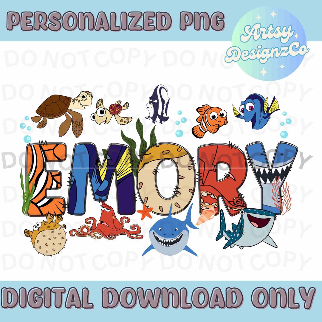 Nemo Custom PNG File, Custom Name Nemodigital Download, Custom Nemo PNG ...