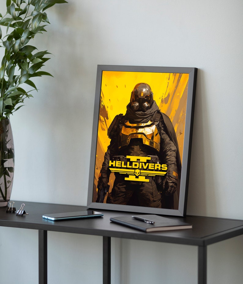 Helldivers 2 Poster, Cool HD2 Trooper Game Art Print, Epic Hell Divers ...