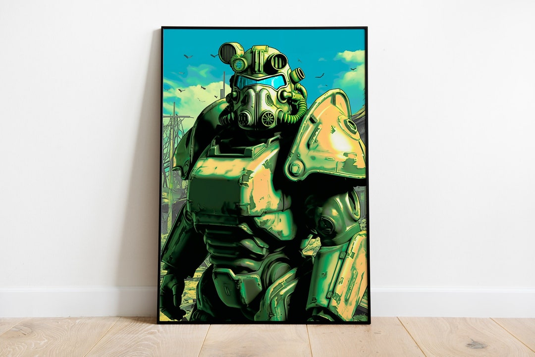 Power Armor Poster, Fallout Game Series Fan Art Print, Epic Cool Gaming ...