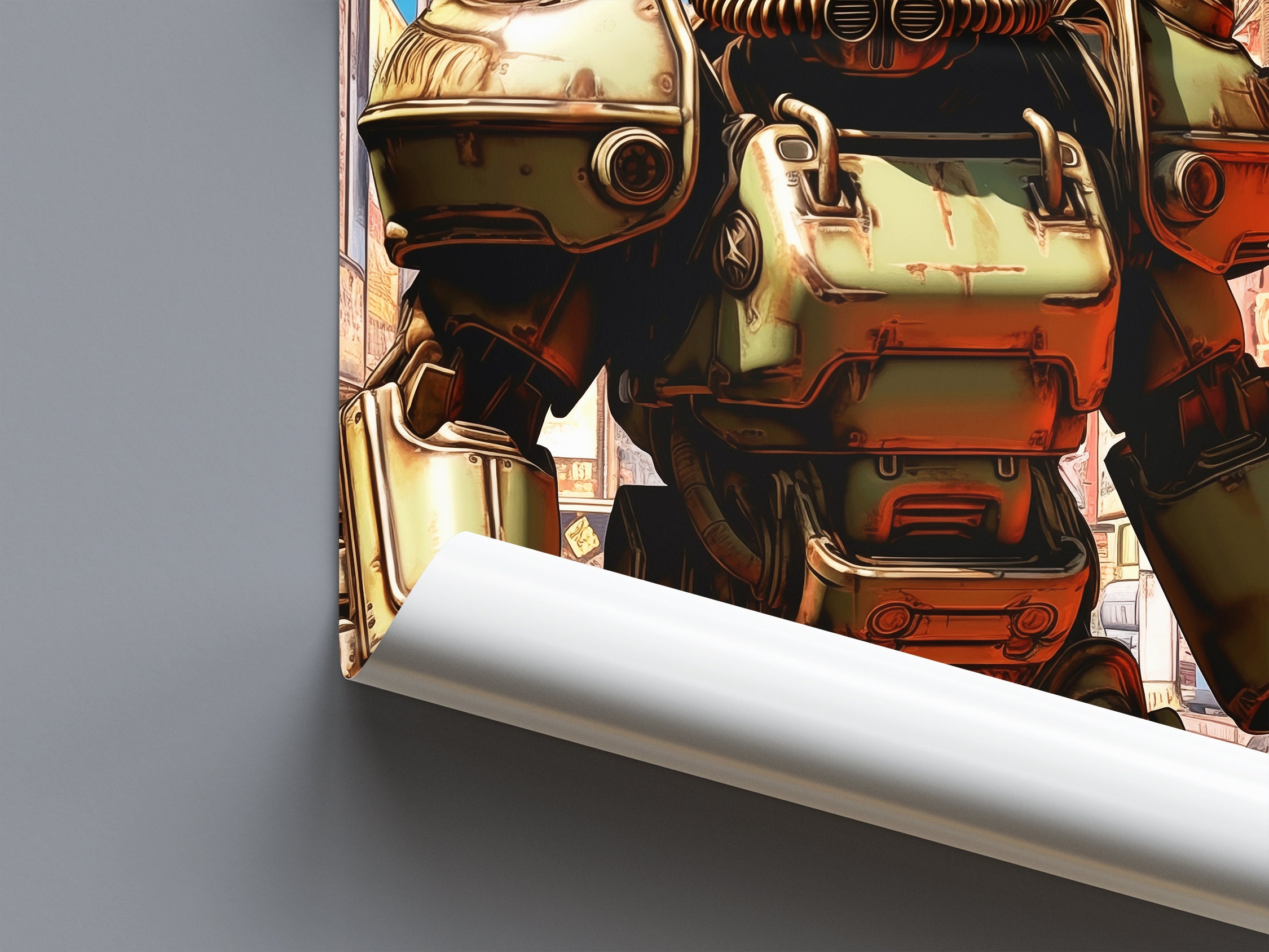 Power Armor Poster, Fallout Game Series Fan Art Print, Epic Cool Gaming ...