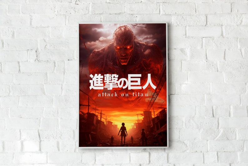Attack on Titan Poster, Epic Aot Anime Fan Art Manga HD Print, Eren ...