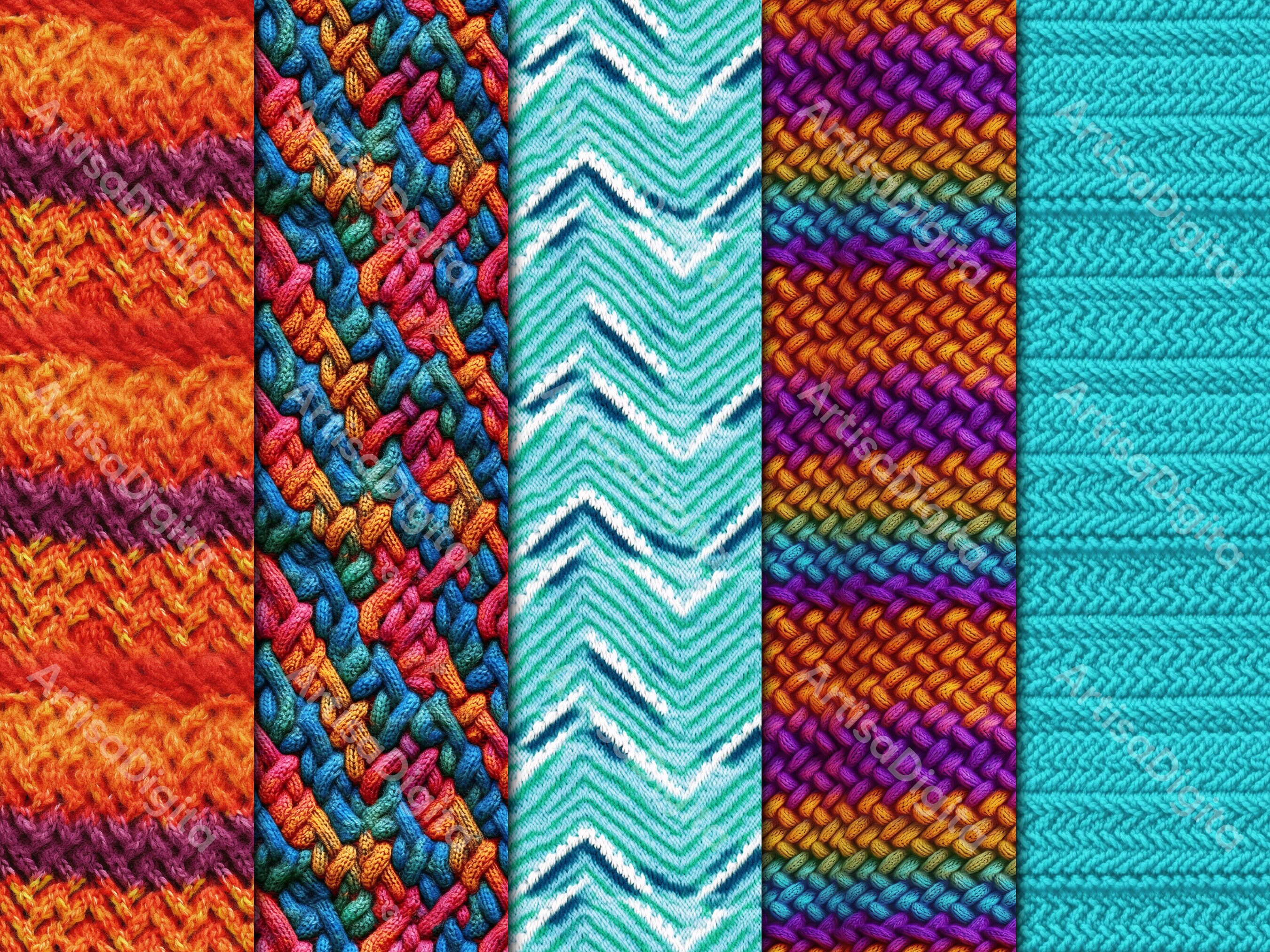 Realistic Knitted Fabric Digital Paper Ultimate 35 Seamless - Etsy