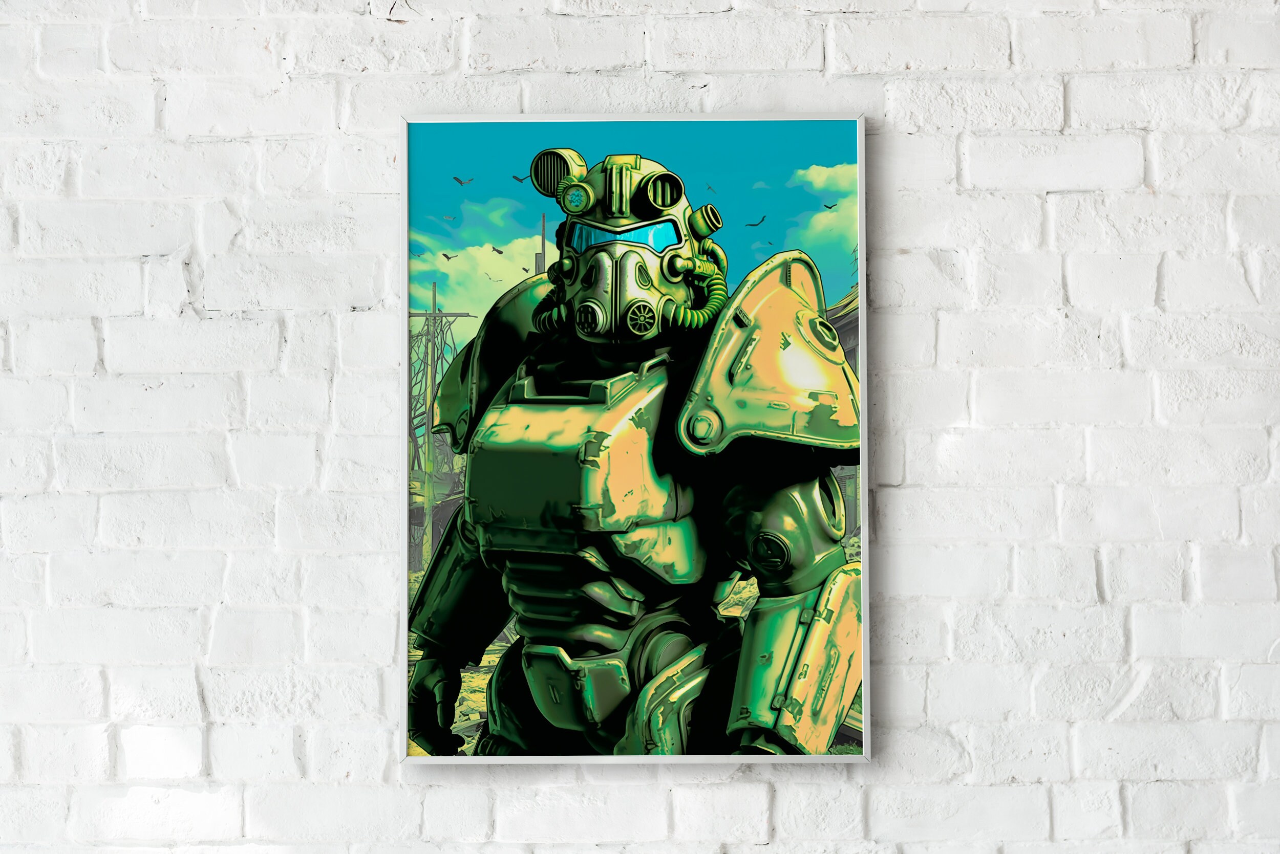 Power Armor Poster, Fallout Game Series Fan Art Print, Epic Cool Gaming ...