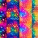 Digital Scrapbook Paper Set Printable Backgrounds 12 Seamless Rainbow ...