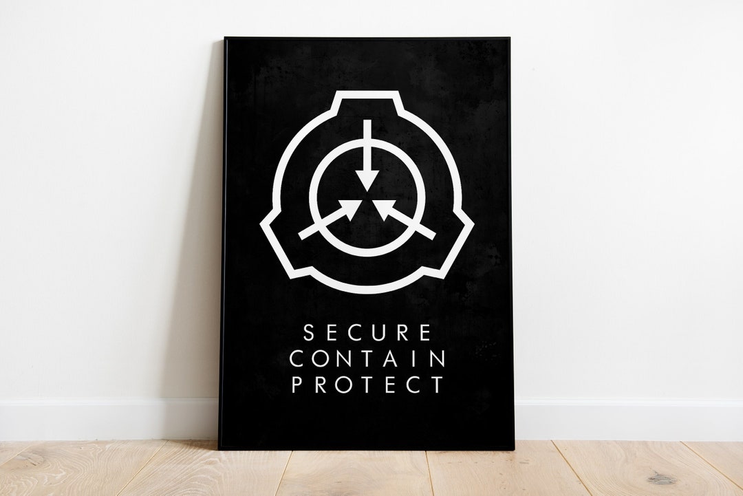 SCP Foundation Poster, Secure Contain Protect Print, Logo Horror S.C.P ...