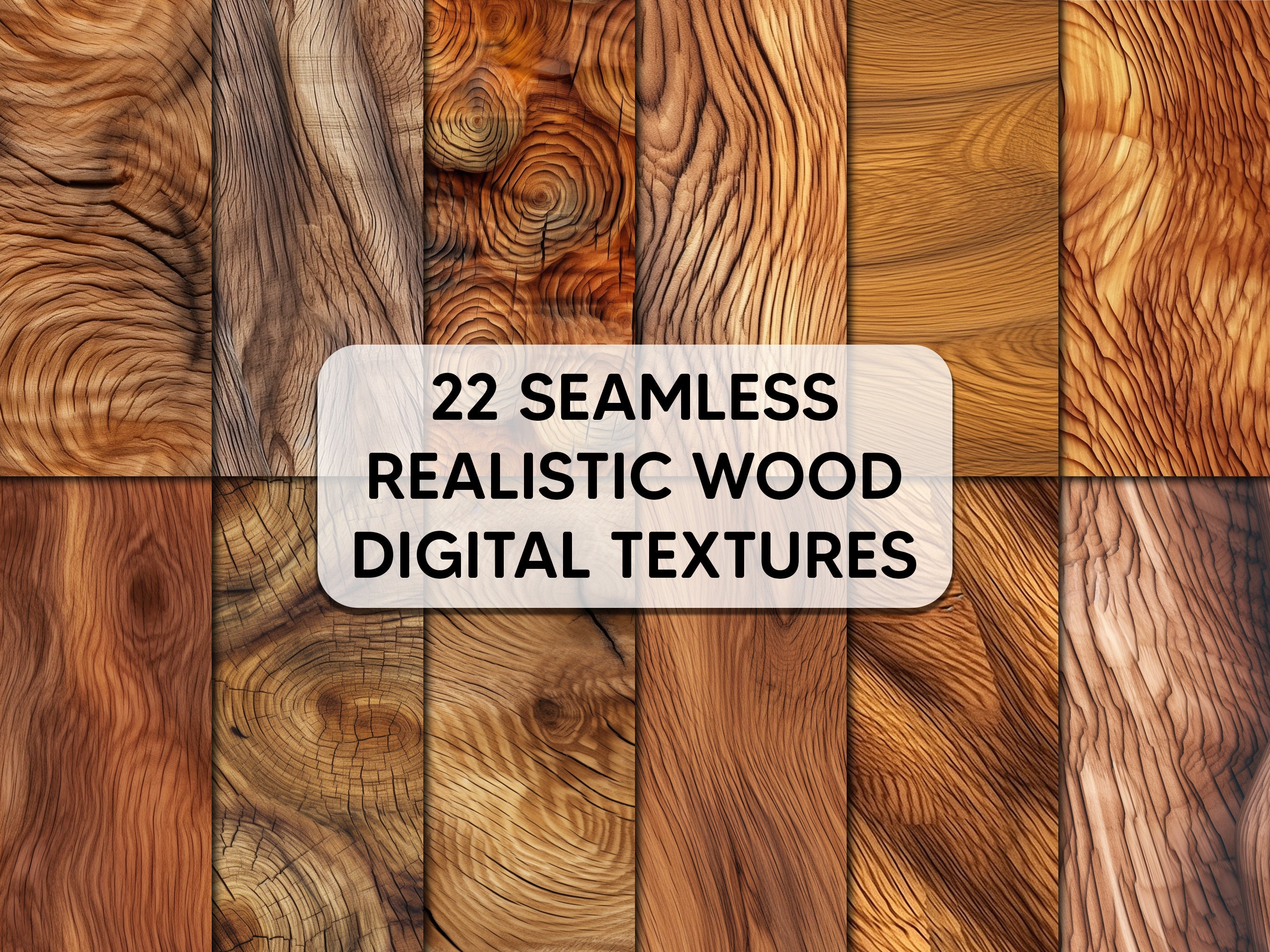 Realistic Wood Digital Textures 22 Seamless Real Wooden 3D ...