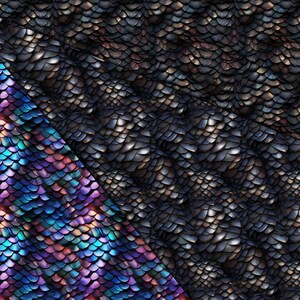 Realistic Dragon Scale Digital Paper 16 Seamless Dragonscale Pattern ...