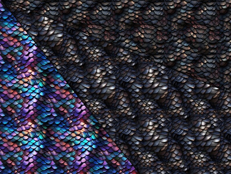 Realistic Dragon Scale Digital Paper 16 Seamless Dragonscale - Etsy