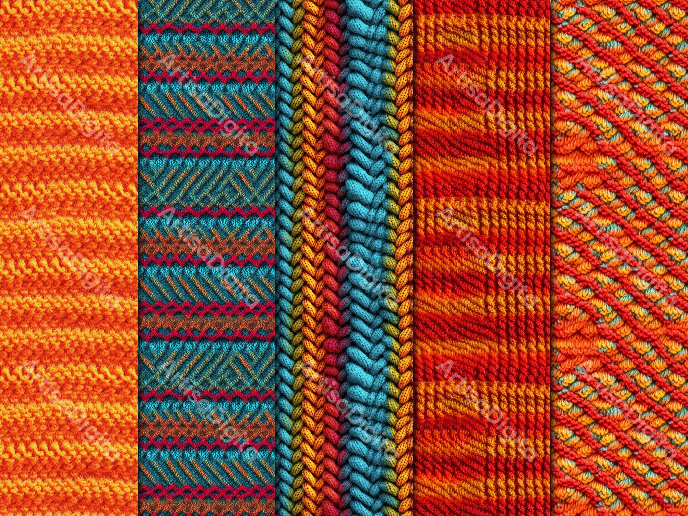 Realistic Knitted Fabric Digital Paper Ultimate 35 Seamless - Etsy