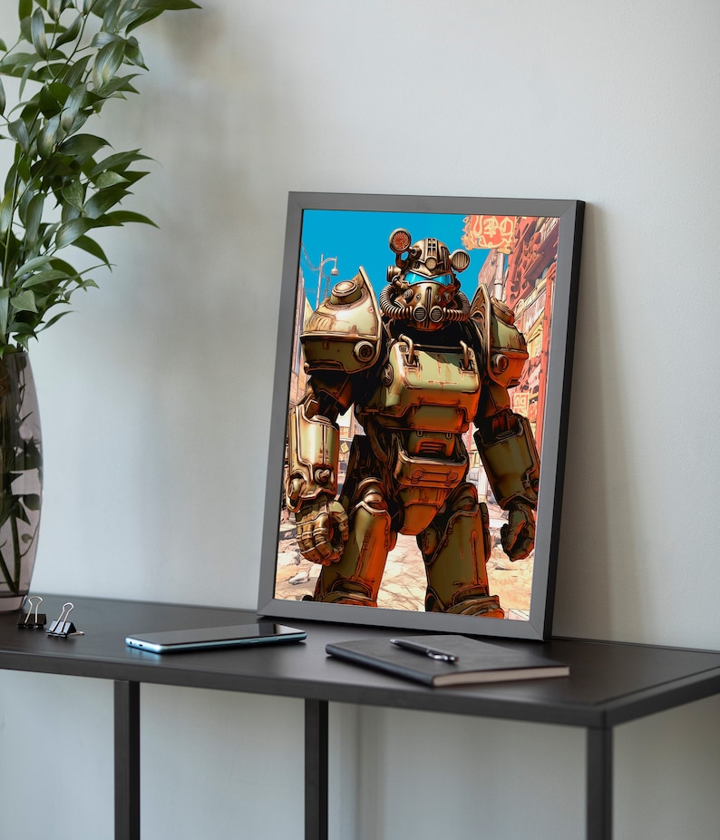 Power Armor Poster, Fallout Game Series Fan Art Print, Epic Cool Gaming ...