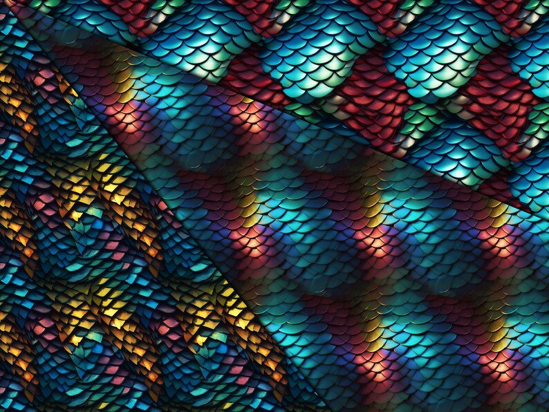 Realistic Dragon Scale Digital Paper 16 Seamless Dragonscale - Etsy