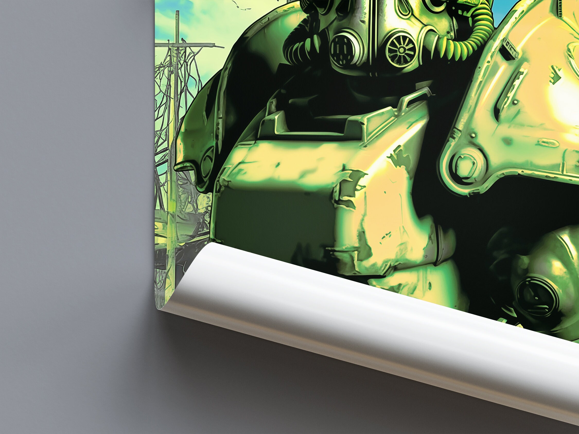 Power Armor Poster, Fallout Game Series Fan Art Print, Epic Cool Gaming ...