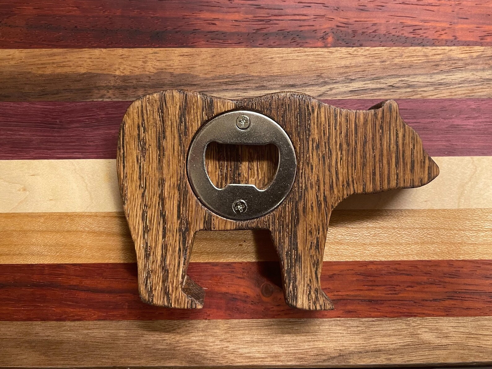Handmade Wooden Bottle Opener Oak Bear Bottle Opener - Etsy