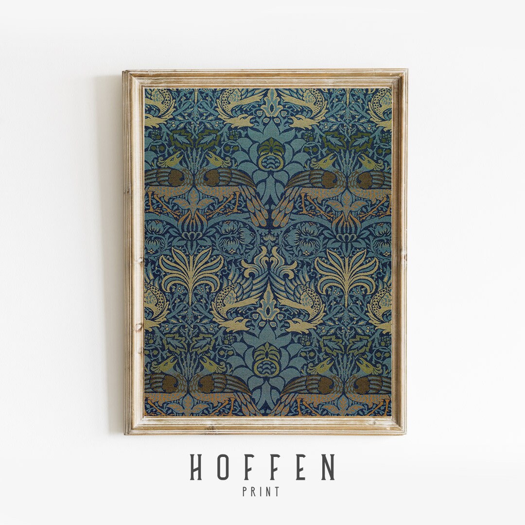 William Morris Peacock Vintage Digital Prints Wall Art Pictures for ...