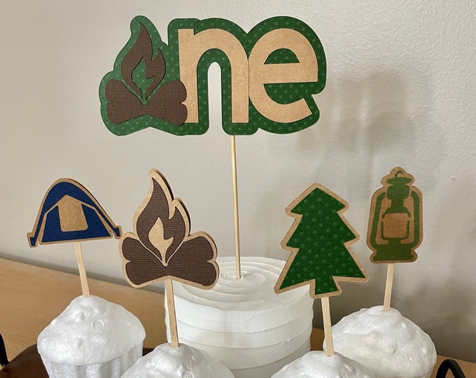 Camper Cupcake Toppers, RV Trailer Food Picks, Camping Cupcake Toppers ...