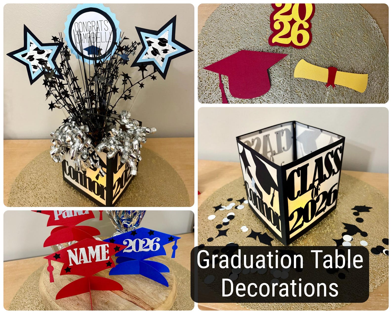 Graduation Table Decor, Coordinating Package - Customizable Graduation ...