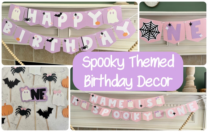 Girl Spooky Themed Birthday Decorations Spooky One First Birthday Two ...