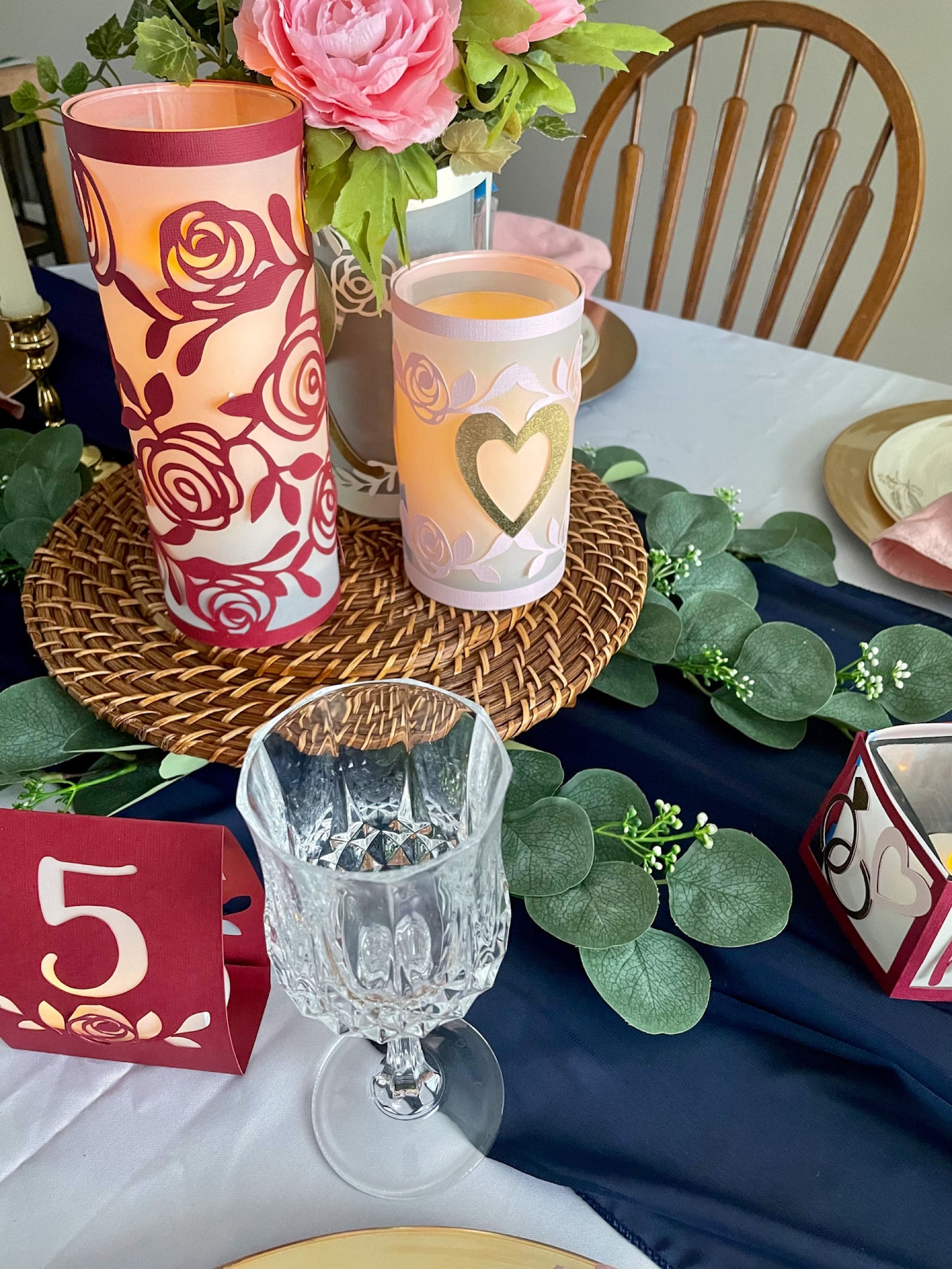 Customizable, Personalized Centerpiece, Lighted Centerpiece Set, Table ...