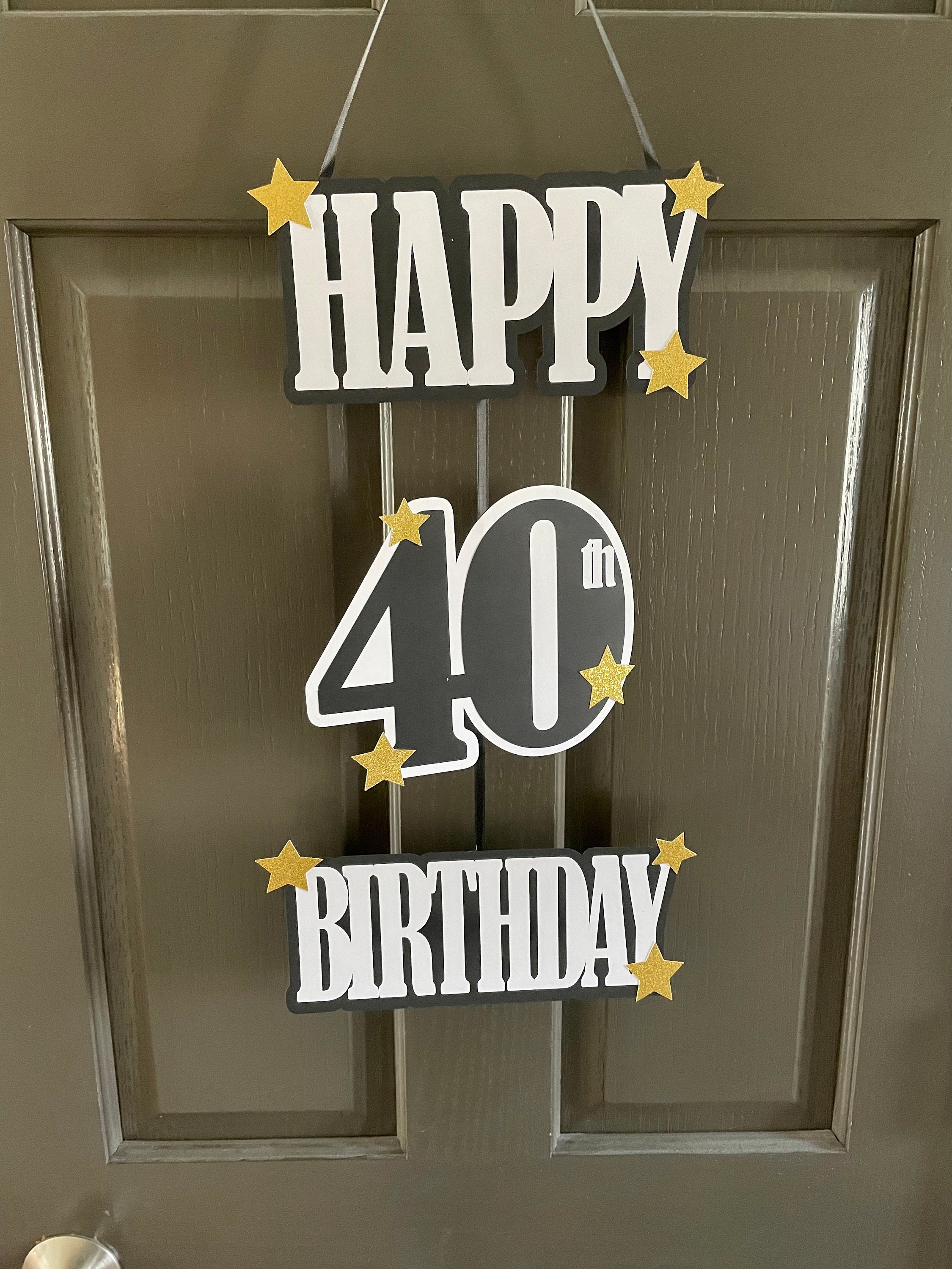 40th, 50th, 60th Themed Birthday Door Sign, Any Age Birthday Door ...