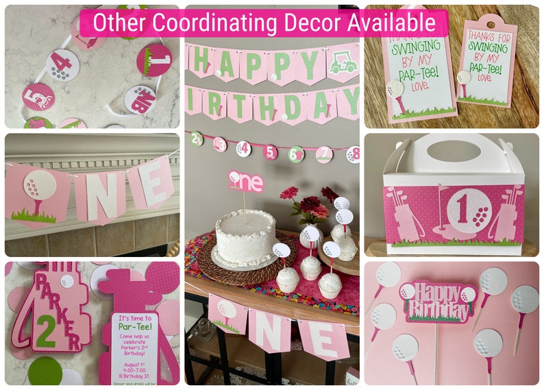 Girl Golf Birthday Table Centerpiece, Girl Golf Birthday Table ...